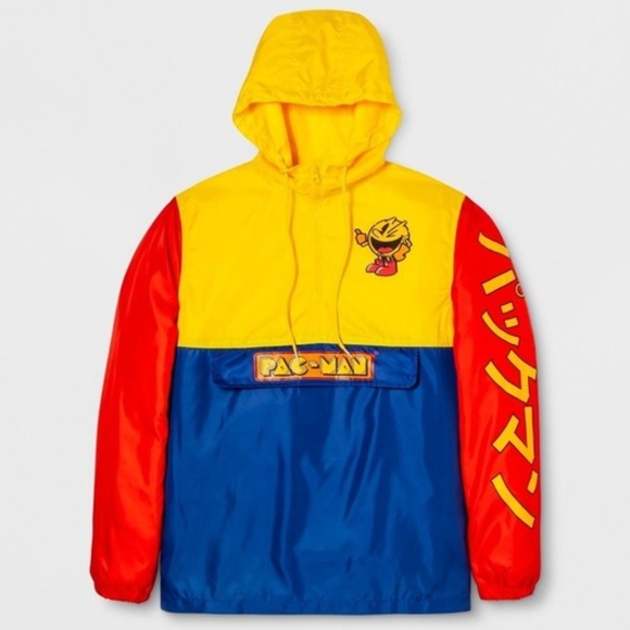 Pac-Man | Jackets & Coats | Pacman Half Zip Anorak Windbreaker | Poshmark